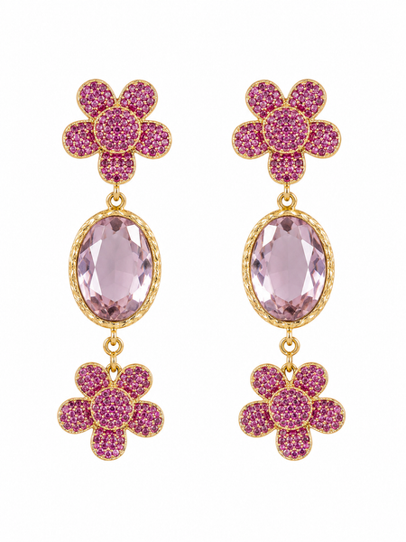 Fleur de Rosé Earrings