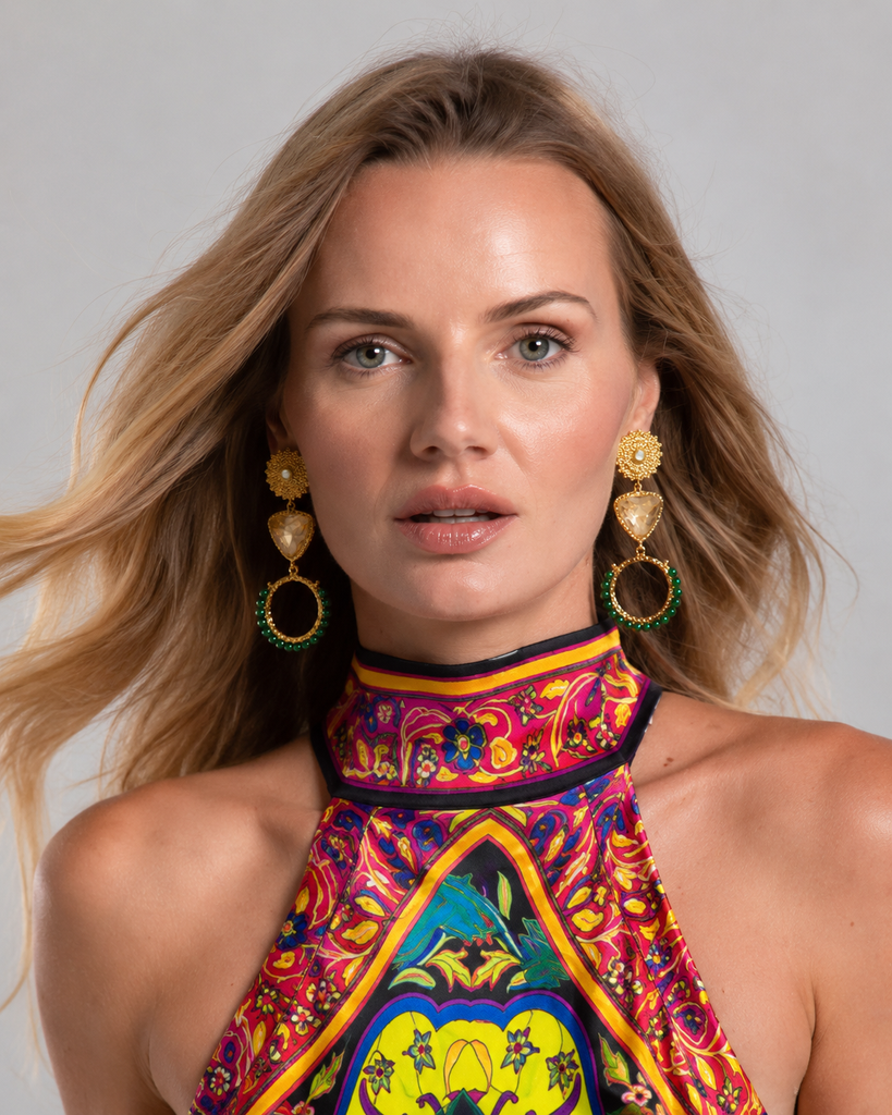 Capri Verde Statement Earrings
